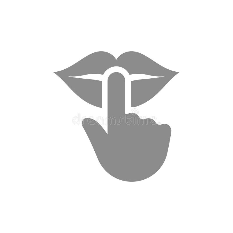 Keep Quiet or Silence Vector Icon Stock Vector - Illustration of lips ...