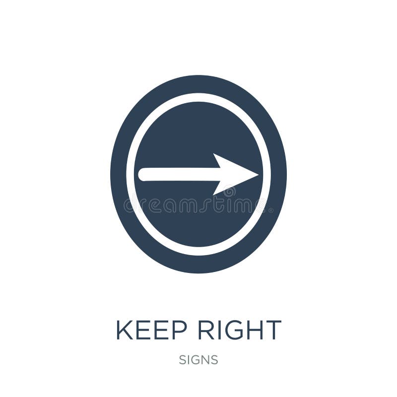 Keep Right Icon in Trendy Design Style. Keep Right Icon Isolated on ...