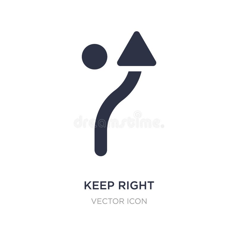 Keep Right Icon in Different Style Vector Illustration. Two Colored and ...