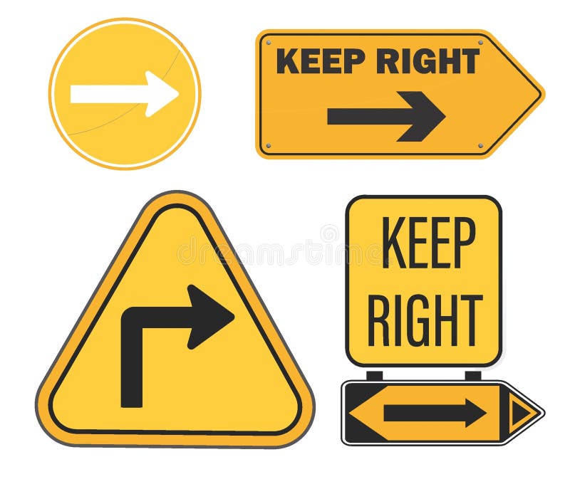 Keep Right Sign Stock Illustrations – 1,188 Keep Right Sign Stock ...