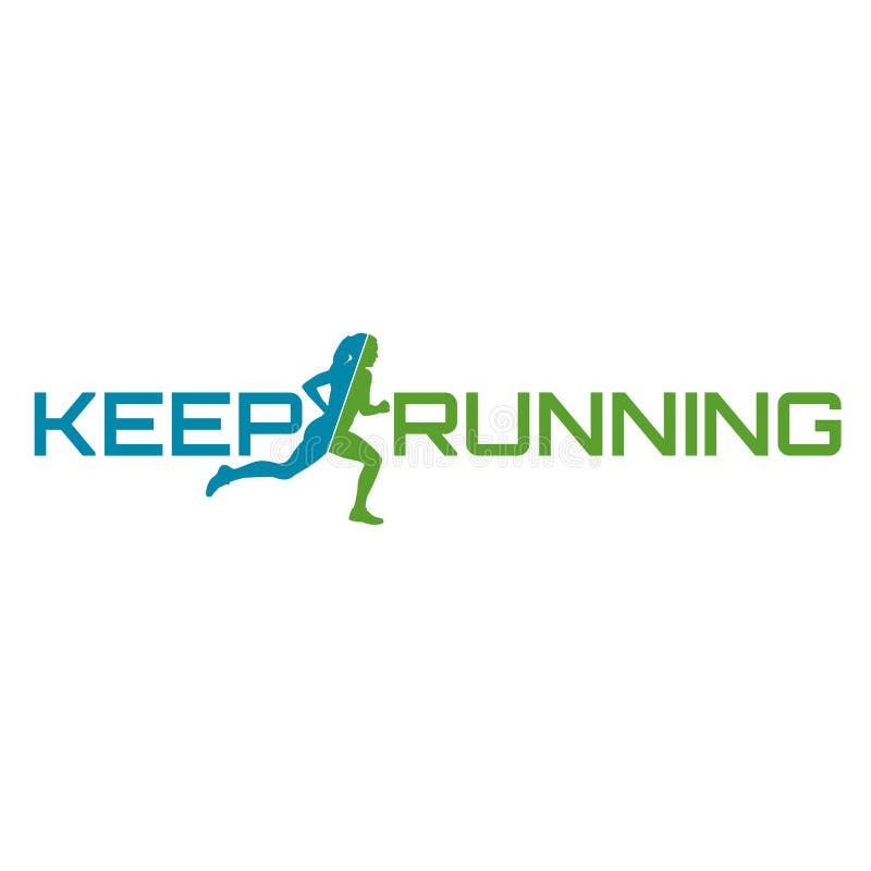 Keep Running Logo Icon Isolated on White Background Stock Vector ...