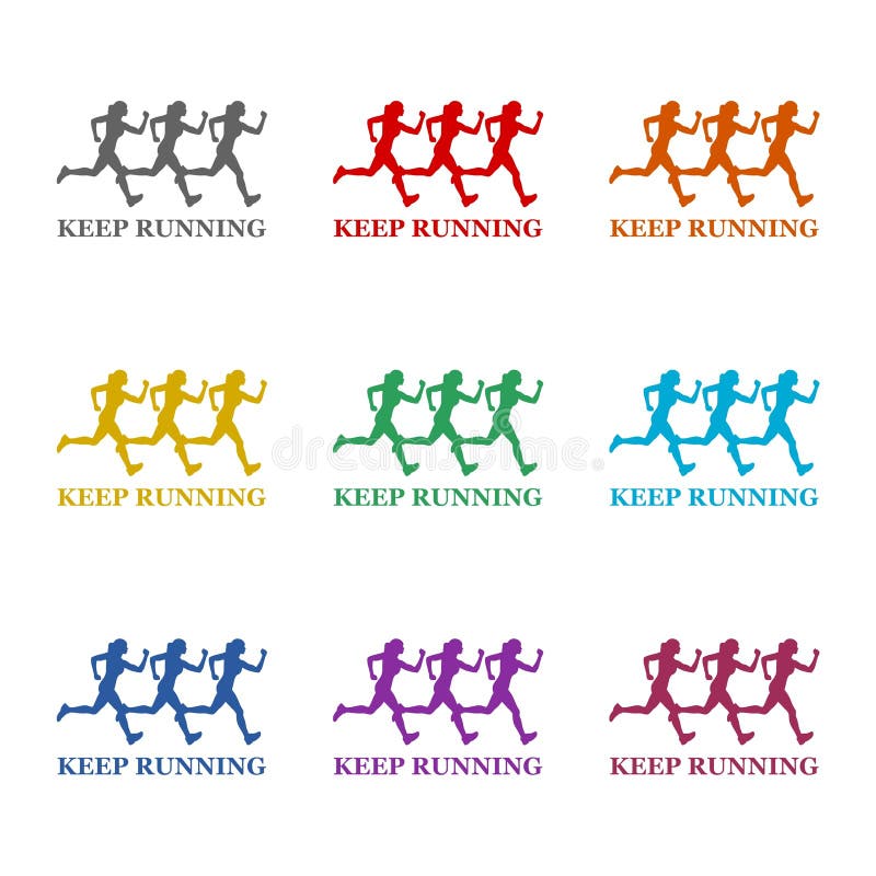 Running Logo, Jogging and Marathon Logo Template Design Isolated on ...