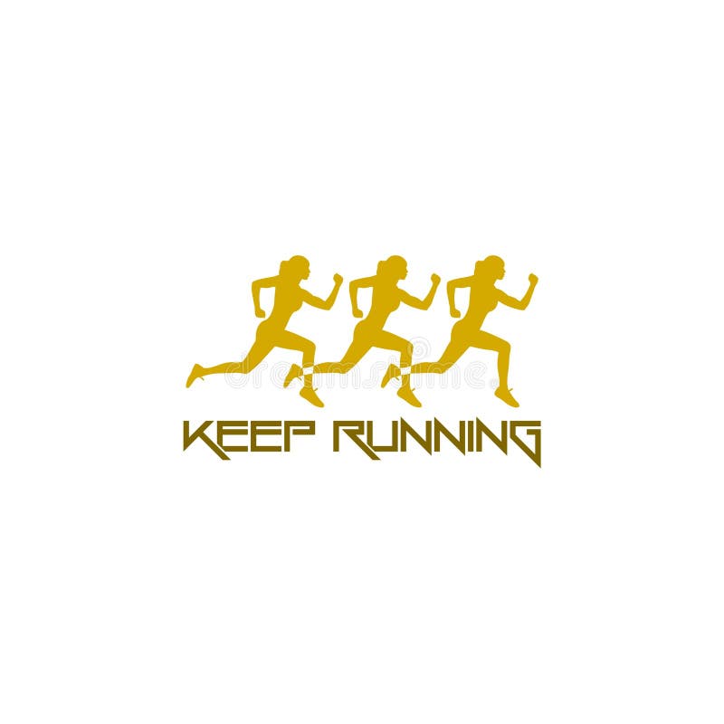 Running Logo Template Sticker Isolated on White Stock Vector ...