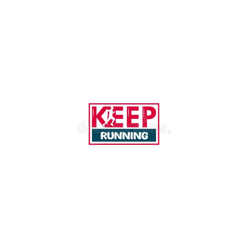 Keep Running Logo Vector Graphics Stock Vector - Illustration of pink ...