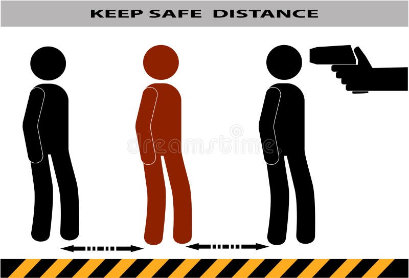 Keep Safe Distance Information Sign,symbol Stock Vector - Illustration ...
