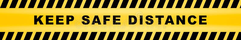 Keep Safe Distance Social Distancing in Caution Lines Stock ...
