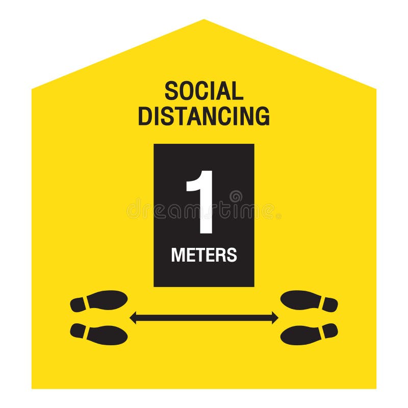 Keep a Safe Distance when Sitting in a Chair in Public. Simple Vector ...