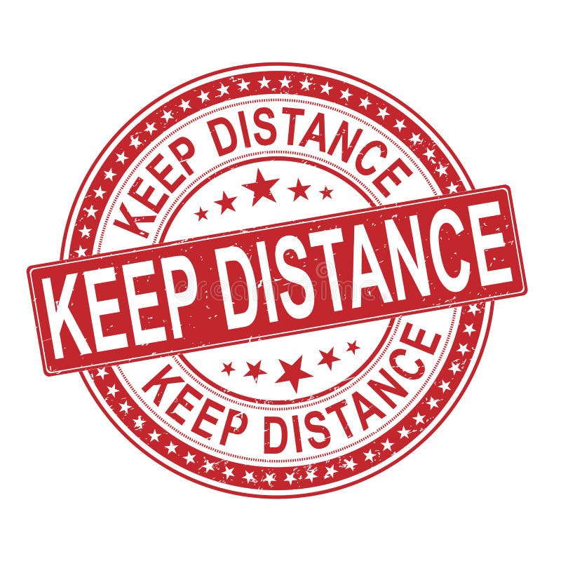 Keep Safe Distancing Rule Rubber Seal Stamp on White Background. Vector ...