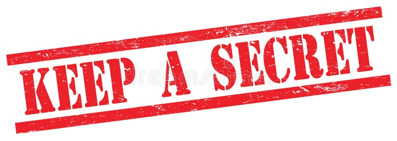 KEEP a SECRET Text on Red Grungy Rectangle Stamp Stock Illustration ...