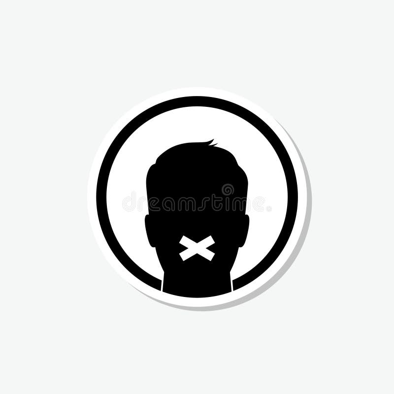 Sticker Silence Stock Illustrations – 1,141 Sticker Silence Stock ...