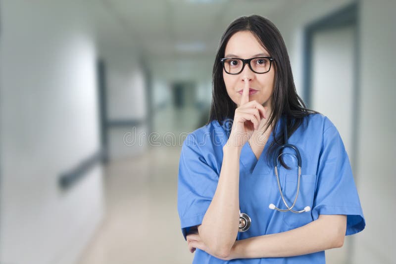Keep silence, doctor stock image. Image of human, caucasian - 69738765