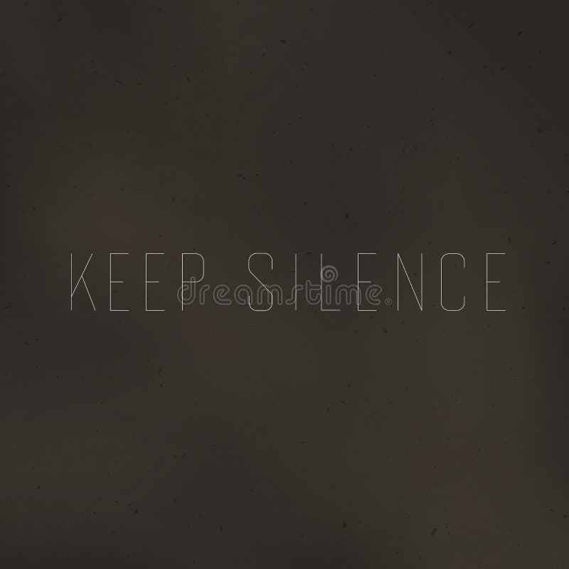 Keep silence sign stock vector. Illustration of good - 103906424
