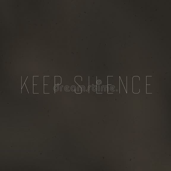 Keep Silence Poster Stock Illustrations – 117 Keep Silence Poster Stock ...