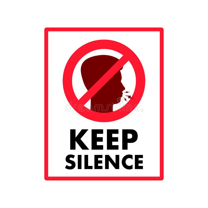 Keep Silence Sign, Label. Banner Icon. Vector Stock Illustration. Stock ...