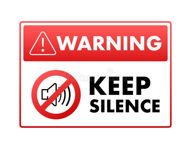 Keep Silence Sign, Label. Banner Icon. Vector Stock Illustration. Stock ...