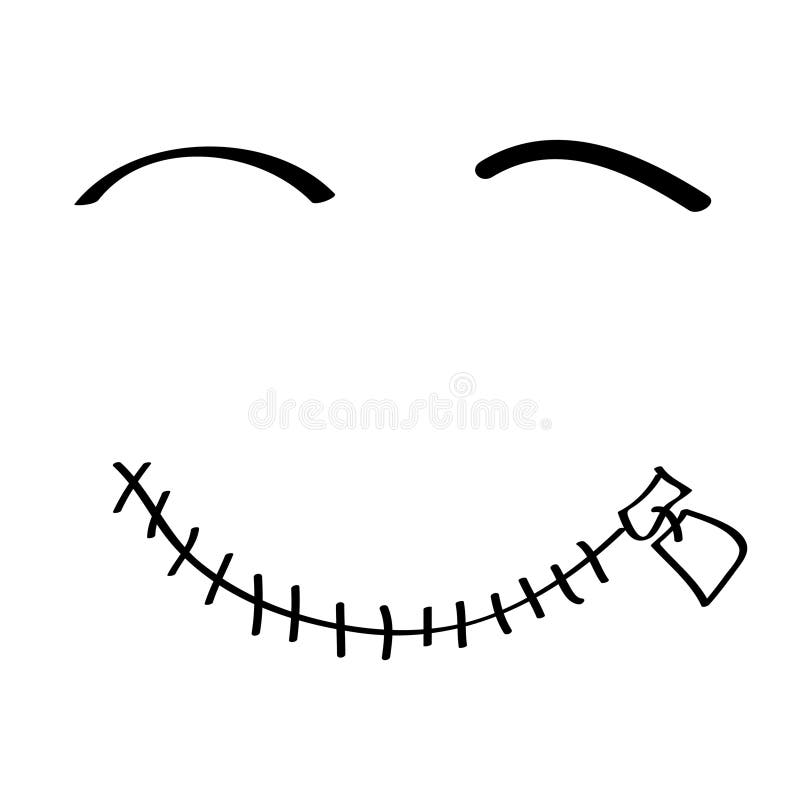 Keep Silent and Smile, Simple Hand Draw Sketch Doodle Stock ...