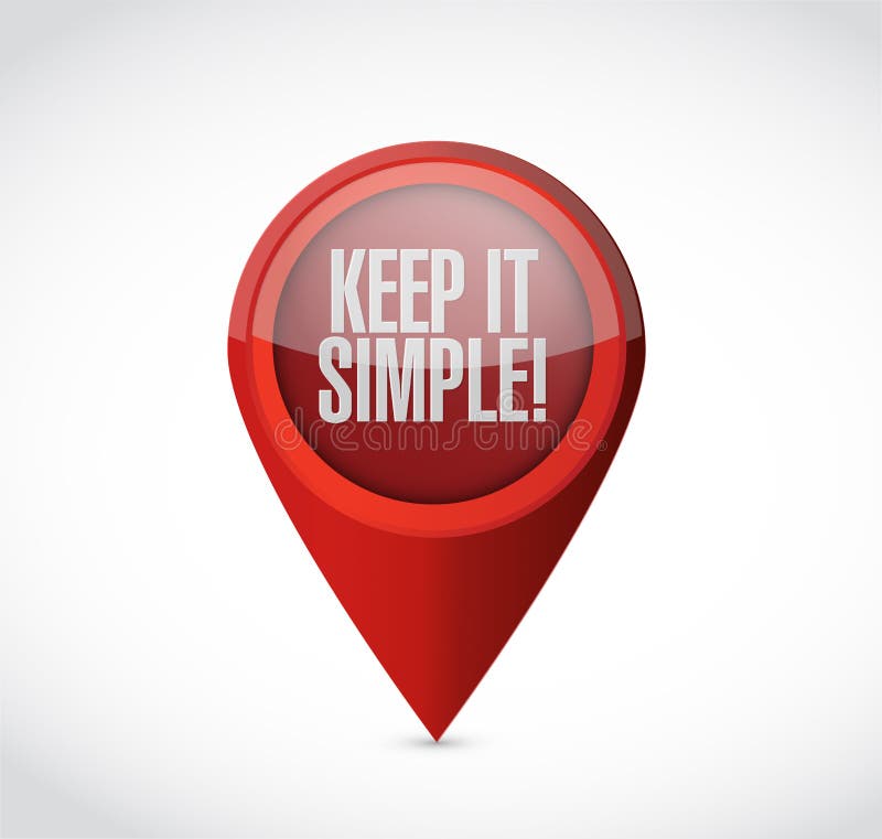 Keep it Simple Board Sign Illustration Stock Illustration ...