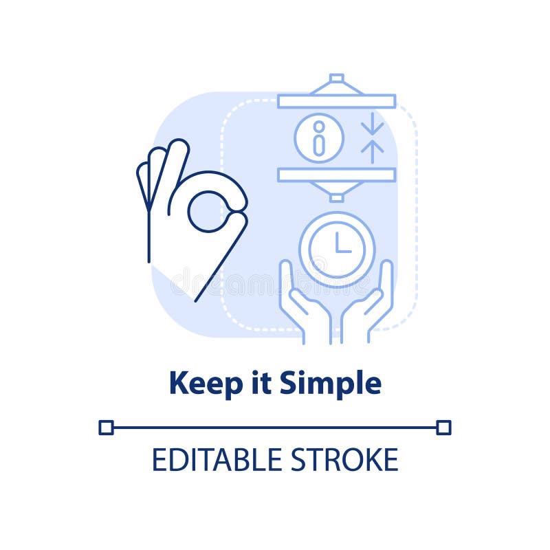 Keep it Simple Light Blue Concept Icon Stock Vector - Illustration of ...