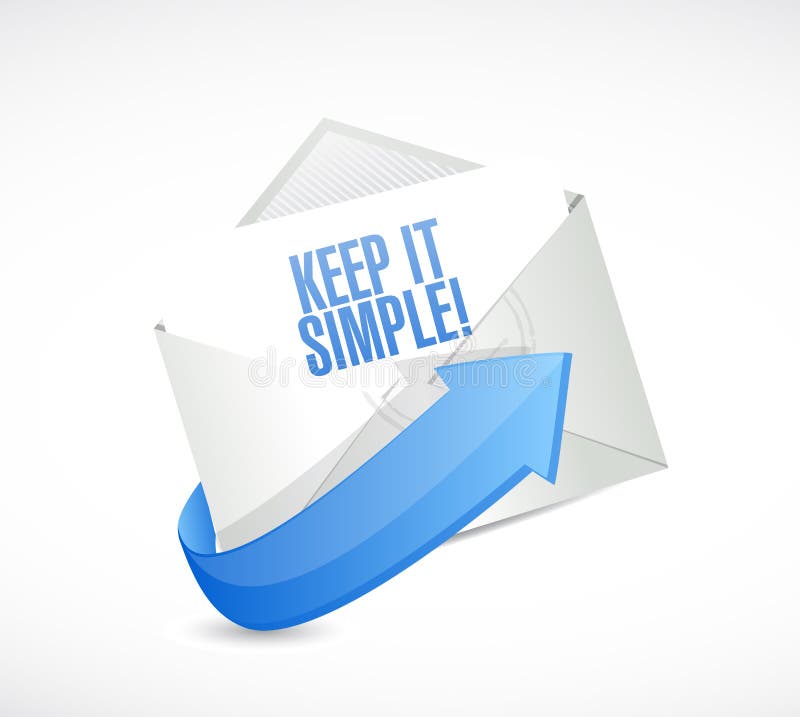 Keep it Simple Mail Sign Illustration Design Stock Illustration ...