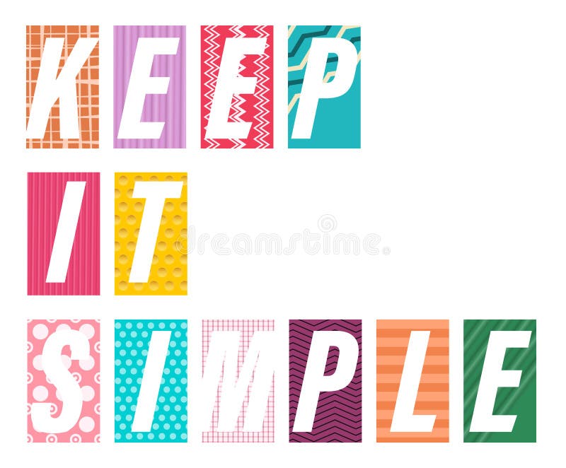 Keep it Simple Slogan Isolated Stock Vector - Illustration of business ...