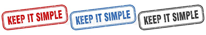 Keep it simple stock illustration. Illustration of simple - 51230907