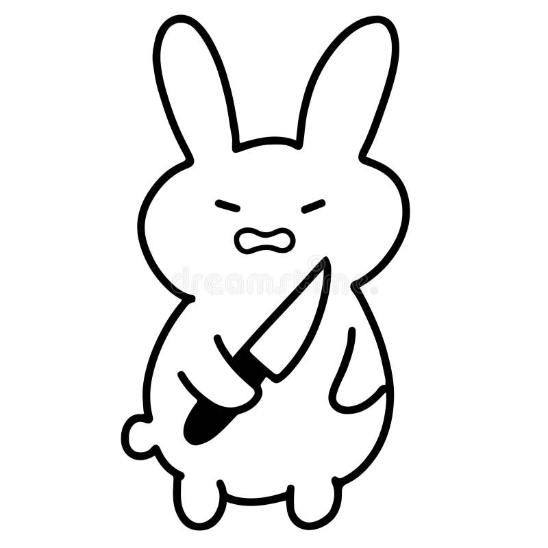 Cute Cartoon Bunny Vector Illustration Minimalist Style Stock Vector ...