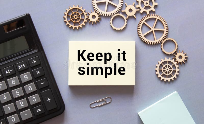 Keep it Simple. Text Label in the Sign of the Banner Stock Photo ...