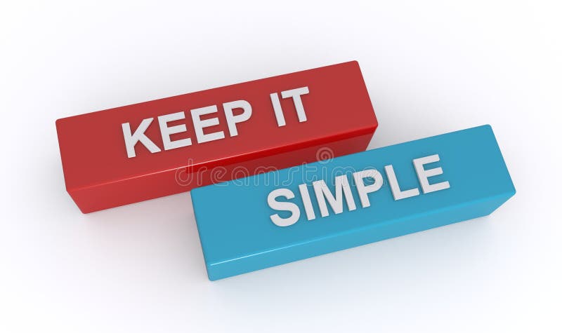 Keep it simple stock illustration. Illustration of simple - 51230907