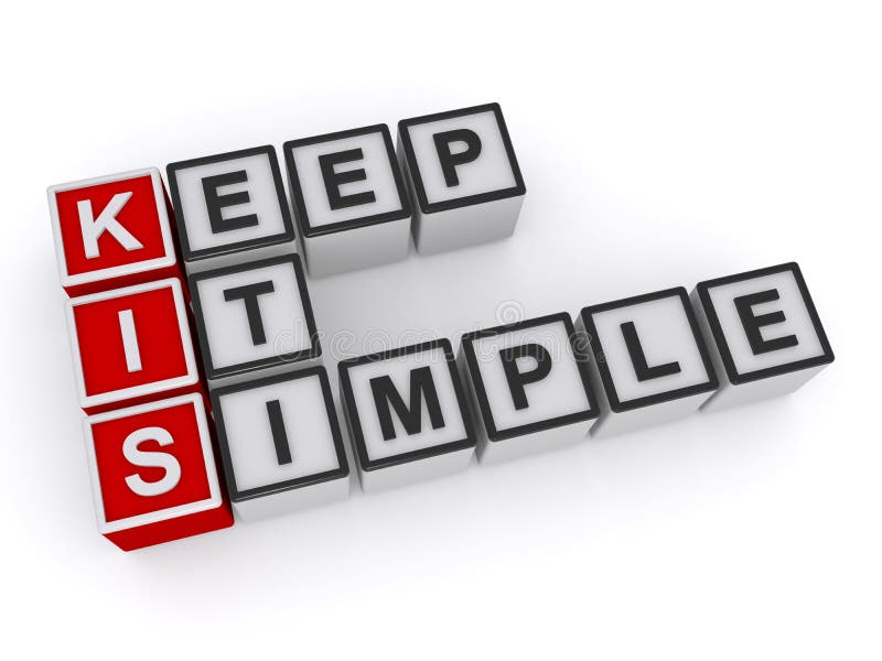 Keep it simple stock illustration. Illustration of simple - 51230907