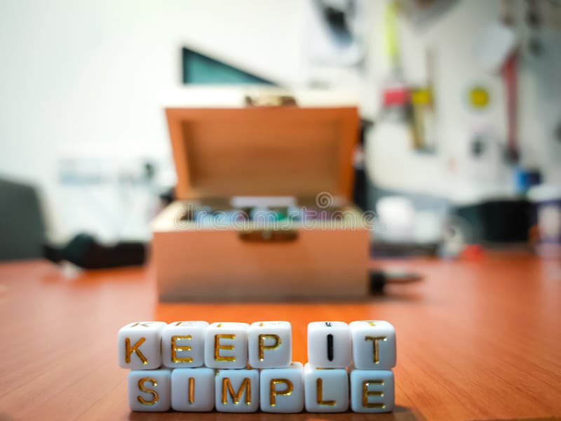KEEP it SIMPLE Wording on Block. Stock Photo - Image of innovation ...