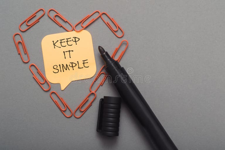 Keep it Simple is Written on a Yellow Sticky Note Stock Image - Image ...