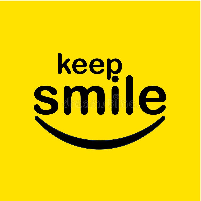 Keep Smile Vector Template Design Illustration Stock Vector ...