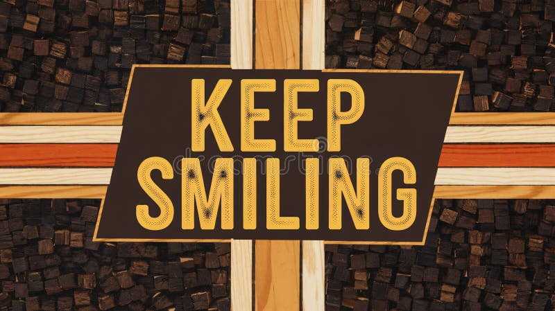 Keep Smiling Quote Text Typography Design Graphic Vector Illustration ...