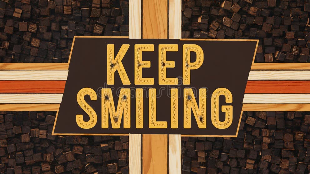 Keep Smiling Quote Text Typography Design Graphic Vector Illustration ...