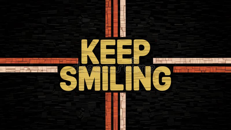 Keep Smiling Quote Text Typography Design Graphic Vector Illustration ...