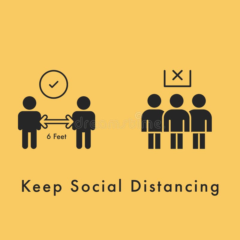Keep Social Distancing Icon. Social Distancing Illustration Stock ...