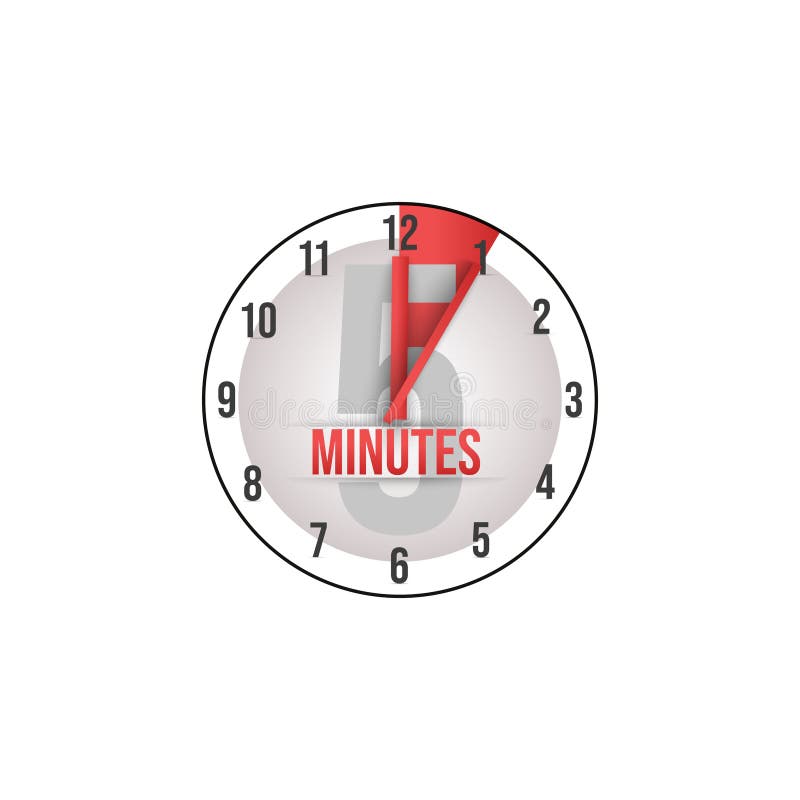 5-Minute Timer Compact and Accurate Countdown Tool Stock Vector ...