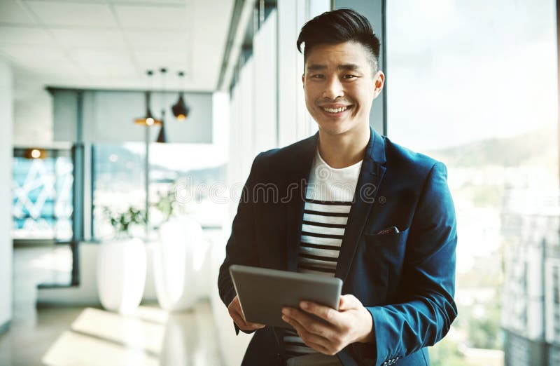 We Keep Things Digital Around Here. Portrait of a Young Businessman ...