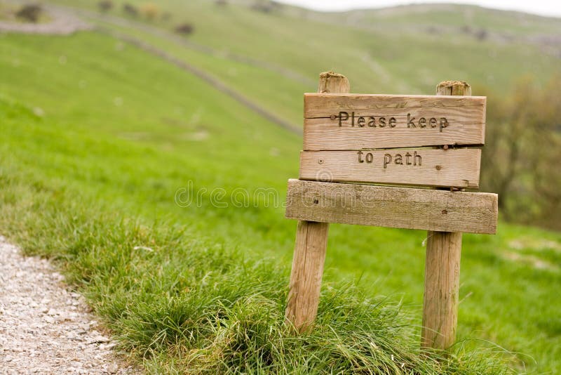 Keep to the path stock image. Image of rural, countryside - 1766735