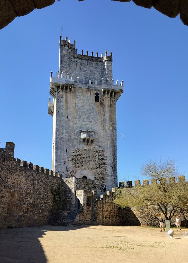 Keep Tower of the Medieval Beja Castle, Portugal Stock Photo - Image of ...