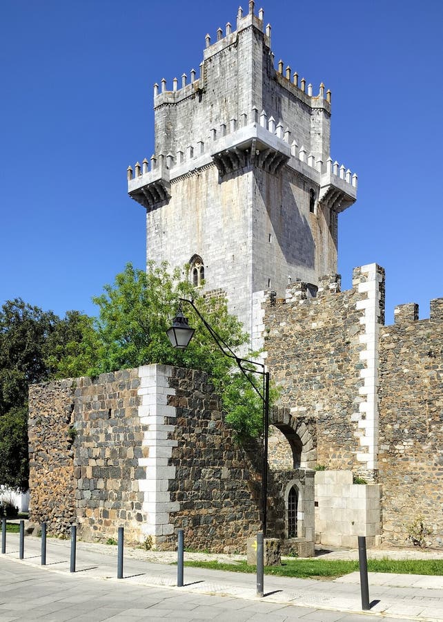 Keep Tower of the Medieval Beja Castle, Portugal Stock Photo - Image of ...