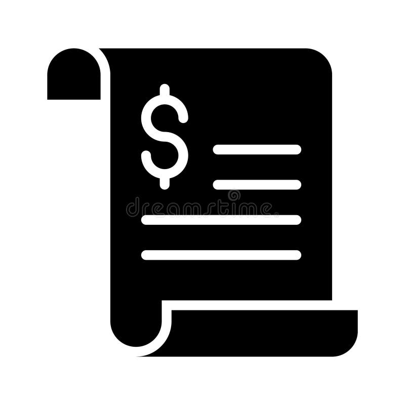 Keep Track of Your Billing Expenses with Our Bill Receipt Icon. Stock ...