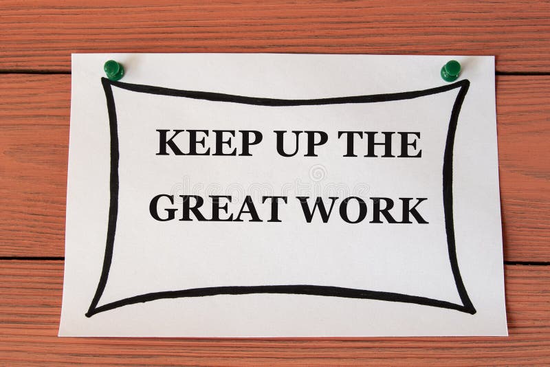 GREAT JOB Words Written on the Office Notebook. Concept in Business ...