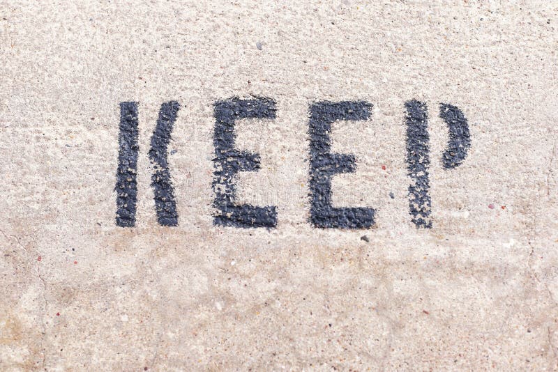 Keep Word on the Marble Texture Wall Stock Image - Image of vigilance ...