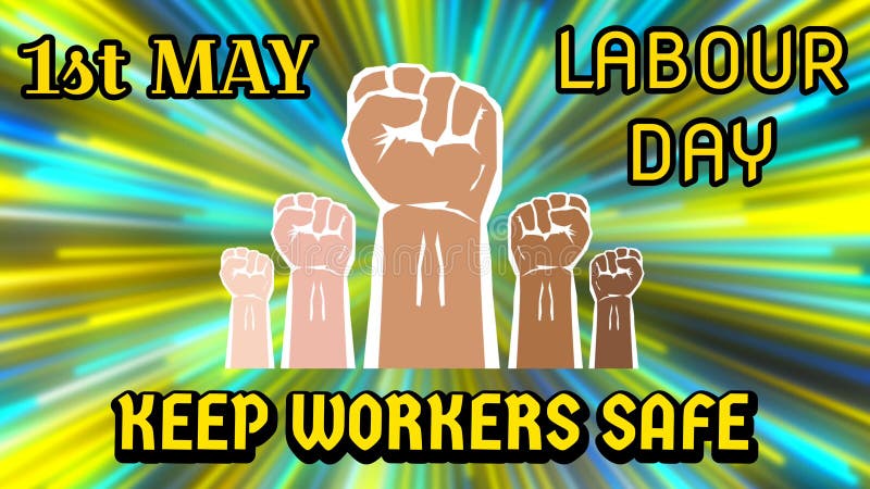 Keep Workers Safe with Closed Hands in Different Skin Colour on Bright ...