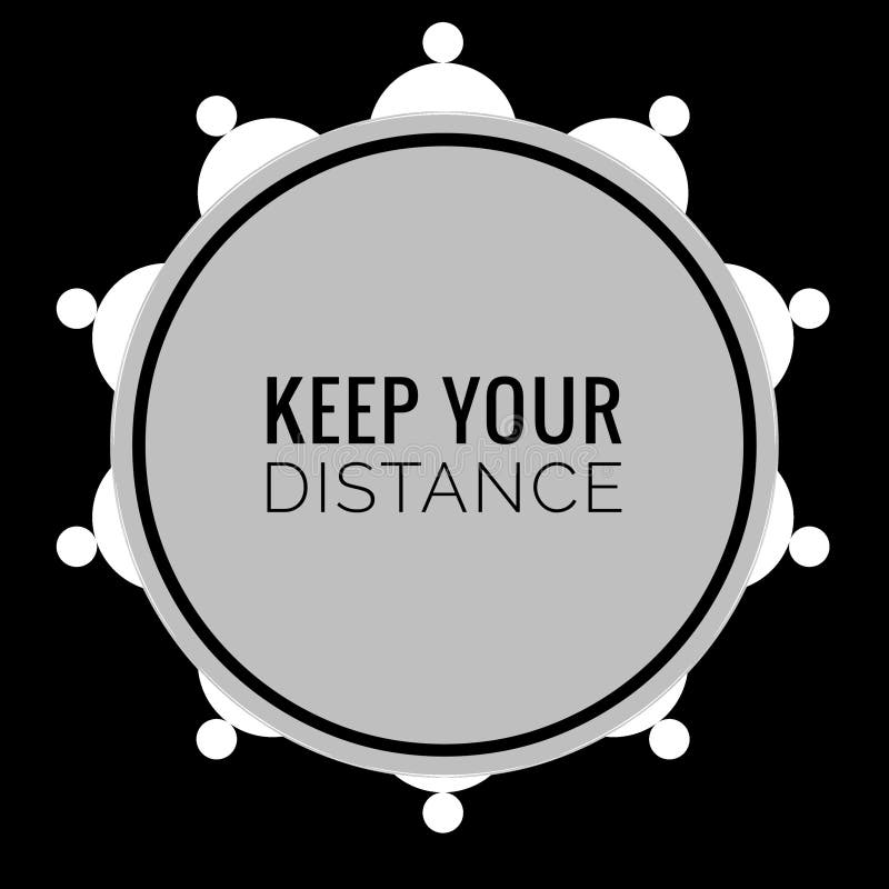 Keep Your Distance Coronavirus Covid Button Icon Stock Illustration ...