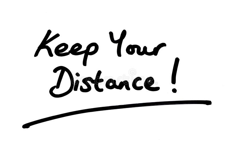 Keep Your Distance stock illustration. Illustration of background ...