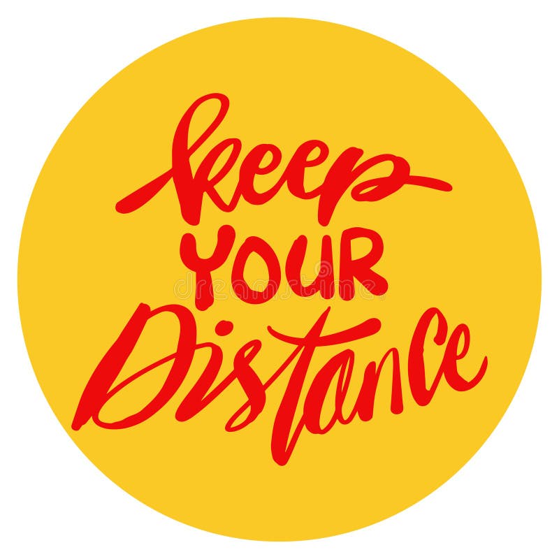 Keep Your Distance for Self Quarantine Time. Stock Vector ...