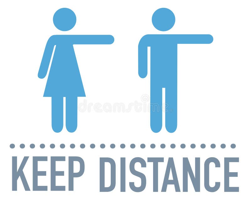 Coronavirus Covid-19 Keep Your Distance Stock Illustration ...
