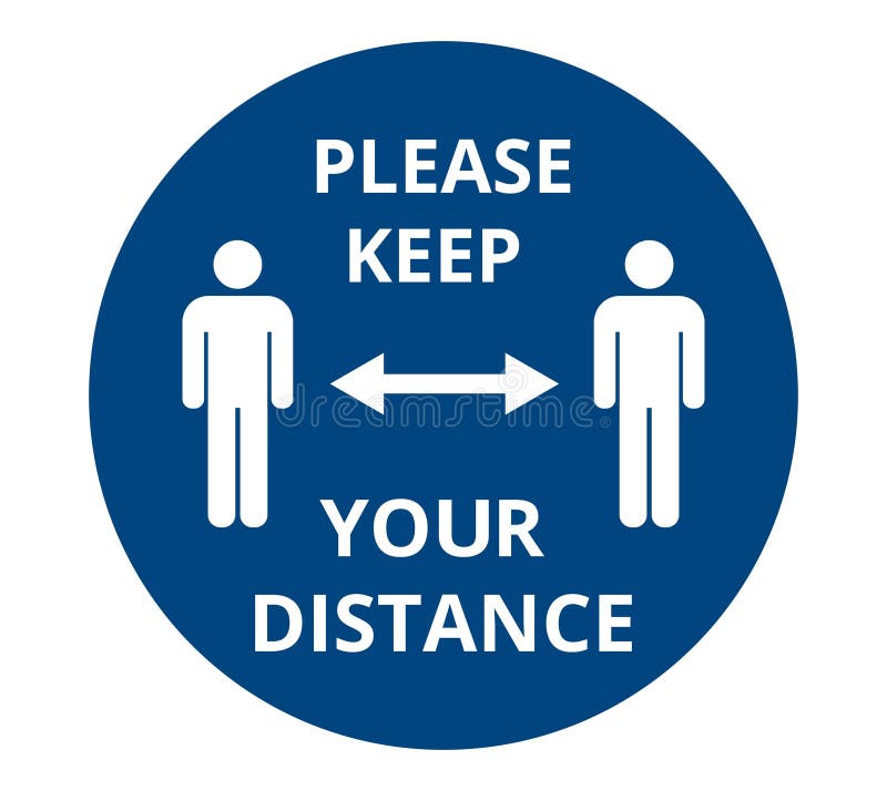 Keep your Distance Symbol stock vector. Illustration of human - 292683296